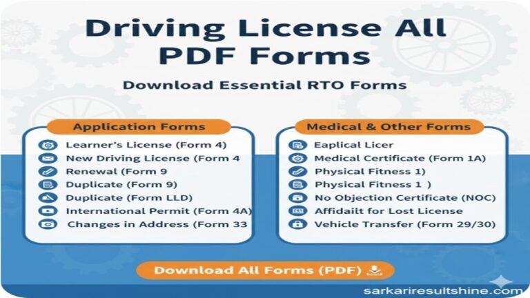 Sarkari Result Driving License All PDF Forms - Sarkari Result