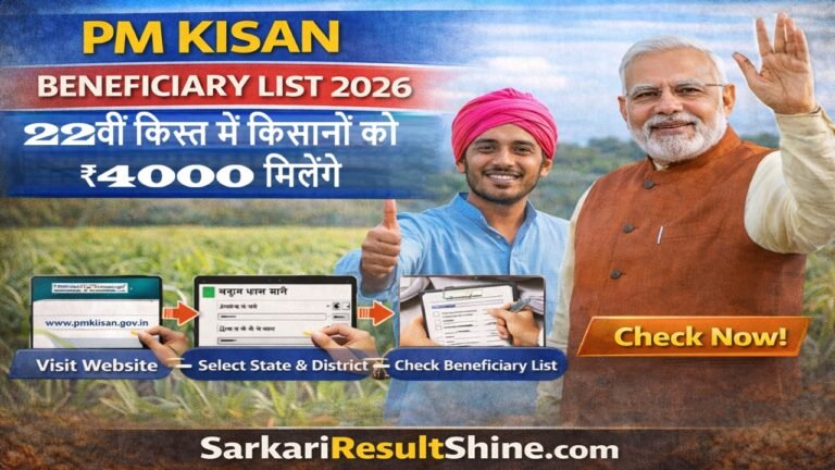 Sarkari Result PM Kisan Beneficiary List 2026, पीएम किसान की नई लिस्ट ...