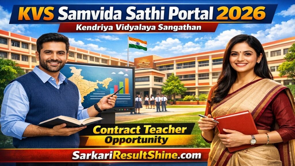 Sarkari Result KVS Samvida Sathi Portal 2026, Apply for Teaching and ...